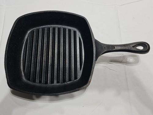Emeril Lagasse Cast Iron 10" Square Skillet Grill Ribbed Fry Pan 1.75 ...