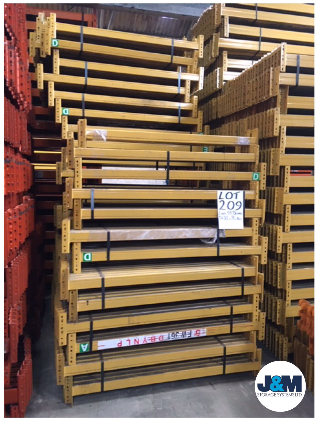 Link 51 Pallet Racking Beams/Warehouse Storage Level 1400mm Long- 1 ...