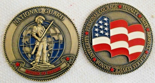 Lot of 2 National Guard Challenge Coins (one sided) (SKU# 1197) | eBay