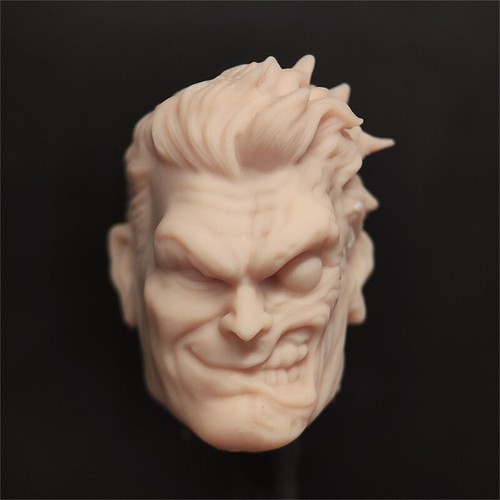 1/18 Scale Man Comic Version Two-Face Head Sculpt Unpainted Fit 3.75 ...