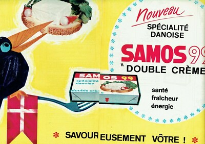 Publicité Advertising 1221 1964 Fromage Danois Samos 99 2p Jean Berry ...
