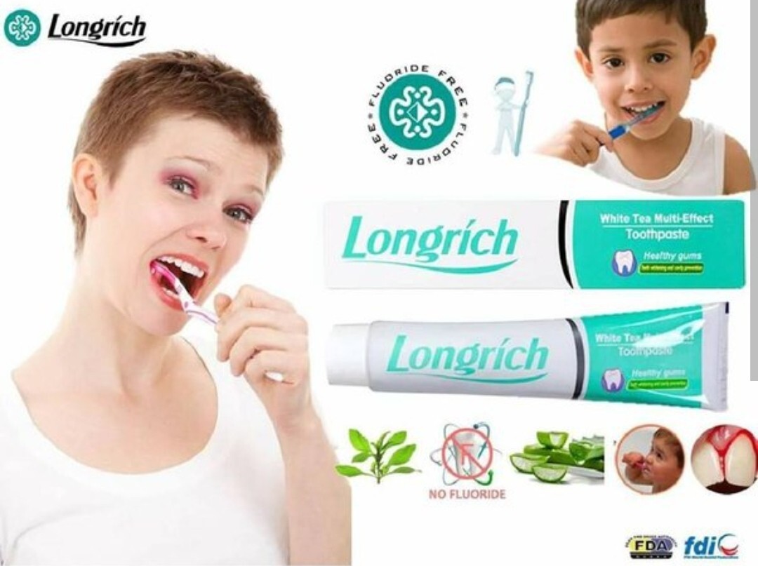 Longrich Toothpaste, WhiteTea, Fluoride Free, Deep Cleaning Jumbo Size ...