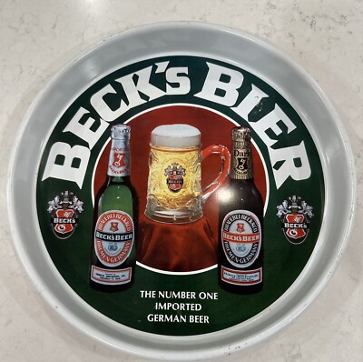 Vintage Becks Beer Bier Tray 13” diameter Very Good condition sign | eBay