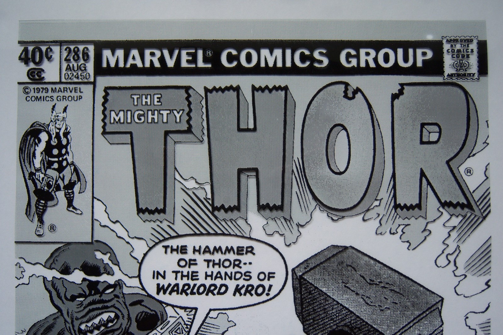 Large Production Art THE MIGHTY THOR #286 cover, KEITH POLLARD art ...
