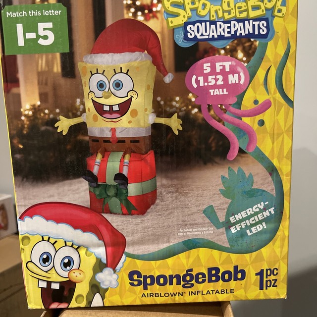 Gemmy SPONGEBOB SQUAREPANTS 5 ft Christmas Airblown Inflatable for sale ...