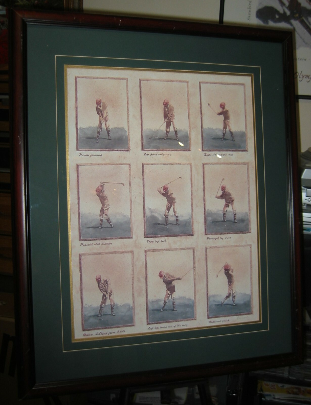 DAVID NICHOLS FINE ART LTD ED PRINT GOLF SWING PROGRESSION SIGNED ...