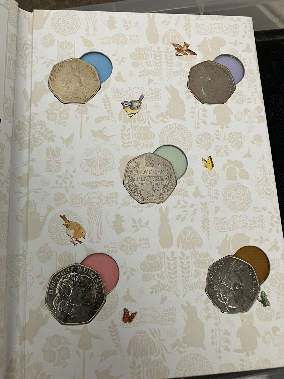 2016 Beatrix Potter 50p Coin Set In Royal Mint Album (inc. Jemima ...