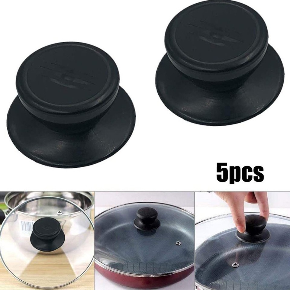 Pot Pan Lid Lid Handle 5Pcs Black Cooking Kit Lifting Plastic Replace ...