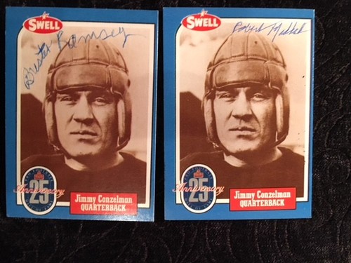 Buster Ramsey 1940s Chicago Cardinals Signed Coach Card Jimmy Conzelman ...