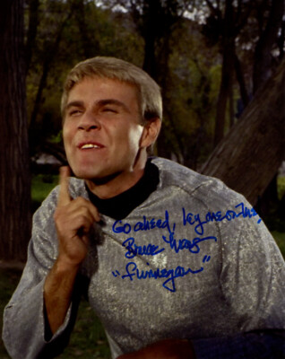 BRUCE MARS SIGNED 8x10 PHOTO + GREAT INSCRIPTION FINNEGAN STAR TREK TOS ...