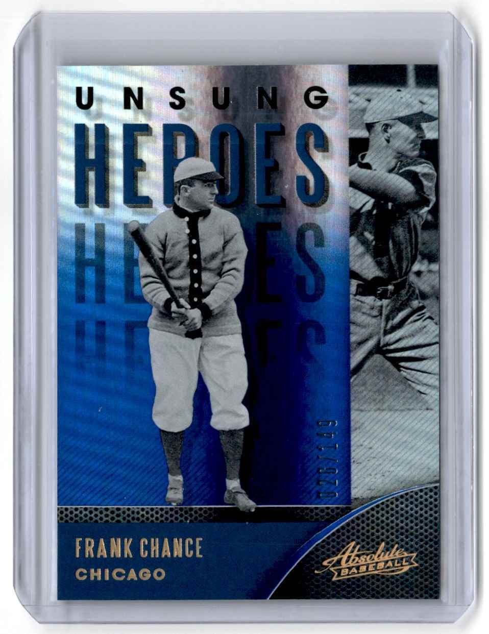 2021 Panini Absolute Unsung Heroes Spectrum Blue Frank Chance 020/149 ...