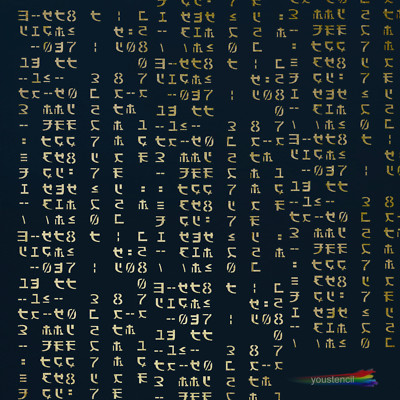 Alien Code Stencil (Matrix Style): For Walls, Furniture and Art ST46 ...