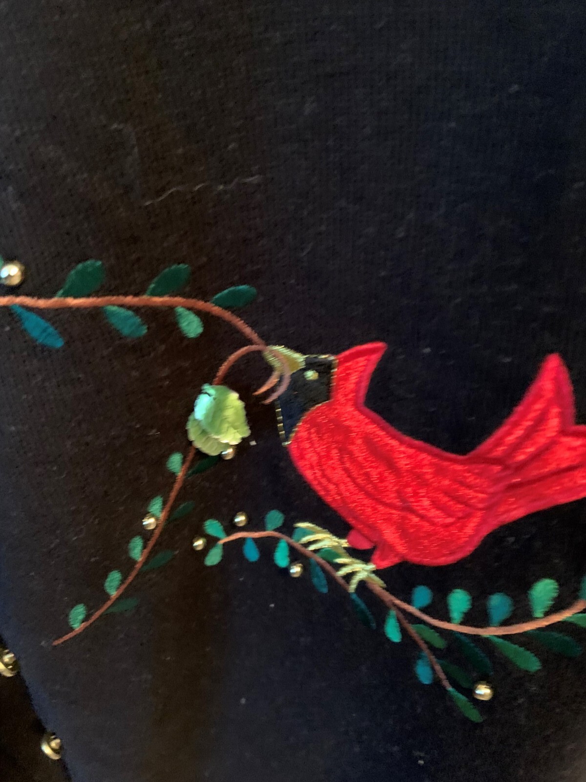 Classic Elements Woman 2X Red Cardinal cardigan - Gem