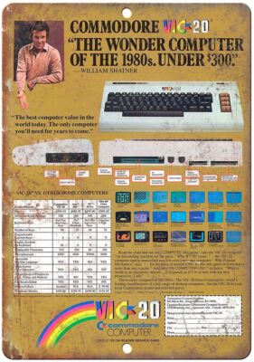 Commodore VIC 20 Wonder Computer 1980s Ad Vintage Reproduction Metal ...