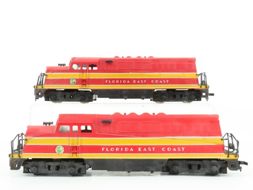 Lot of 2 HO Scale AHM FEC Florida East Coast BL2 Diesel Locomotives ...