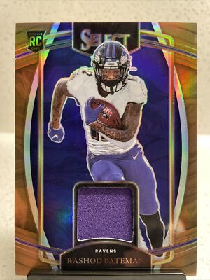 2021 Panini Select RASHOD BATEMAN #RSW-RBA Patch /49 RC Rookie RAVENS ...