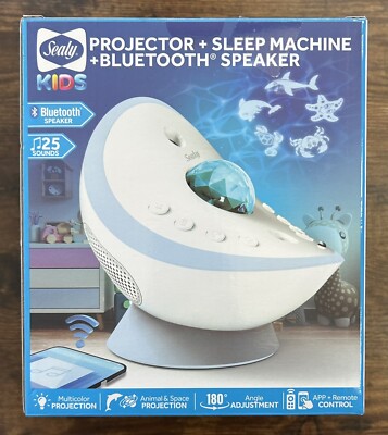 Sealy Kids Projector Sleep Machine with Bluetooth Speaker 25 Sounds ...