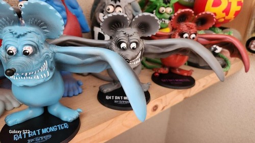 "USED" Rat Bat Monster Figure Set of 3 Rare Rat Fink Ed Big Daddy Roth ...
