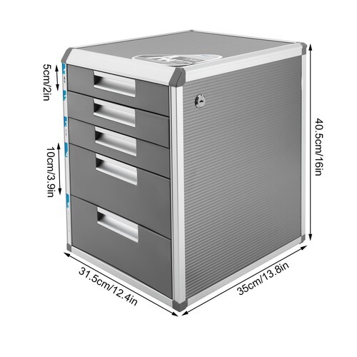 File Cabinet Lateral Storage Office Storage 5 Drawer Filing Cabinet ...