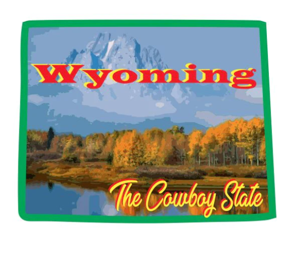 12" wyoming the cowboy state bumper sticker decal usa made | eBay