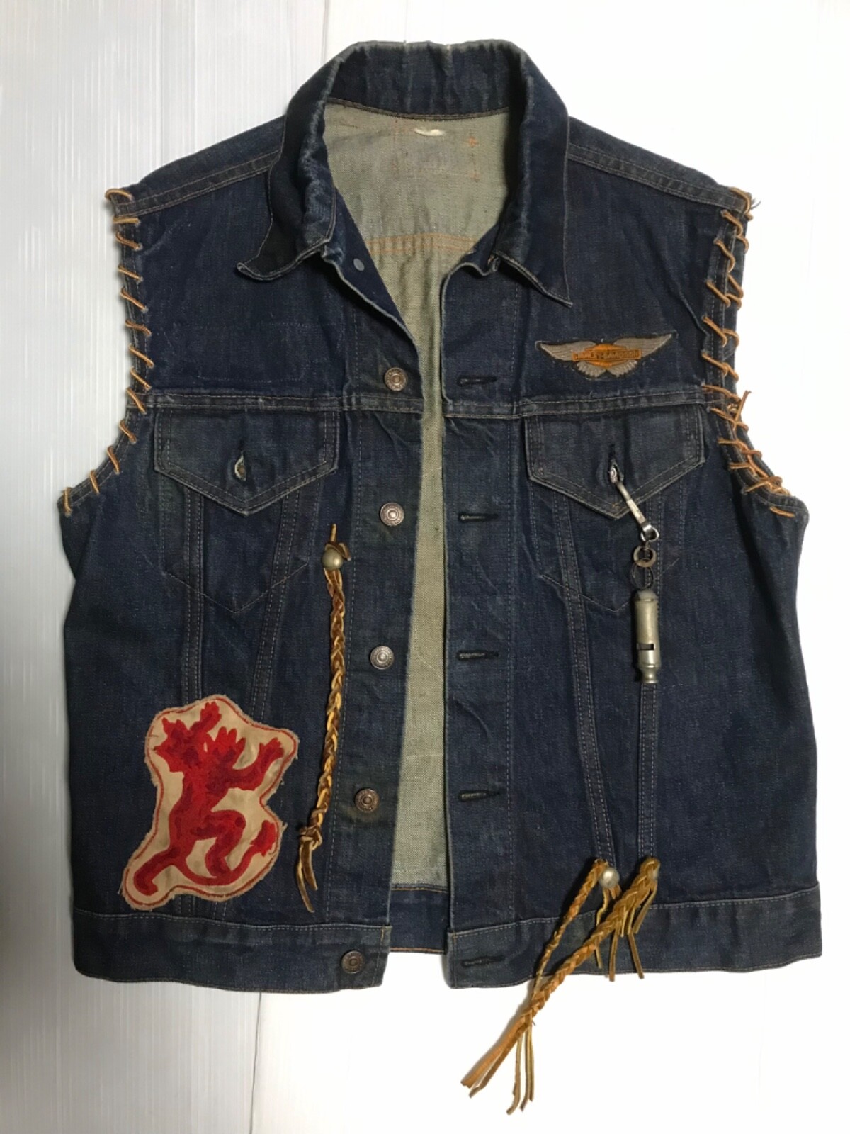 Vintage Motorcycle Club Vest MC Cuts Biker Gang Outlaw Colors | eBay