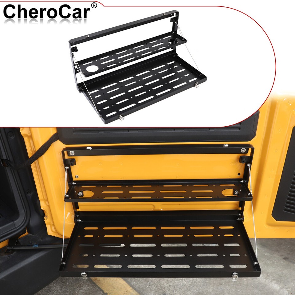 ⭕Metal 2-Tier Tailgate Table Storage Cargo Shelf Rack For Ford Bronco ...