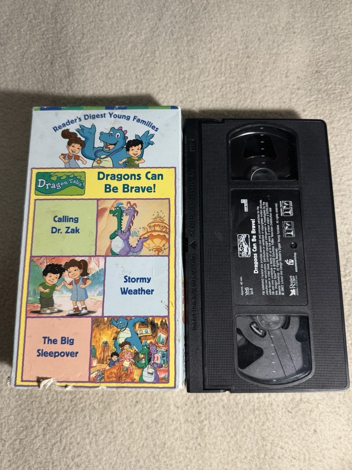 Dragon Tales Vhs Tape Lot Don't Give Up! and Dragons Can Be Brave! 90s ...