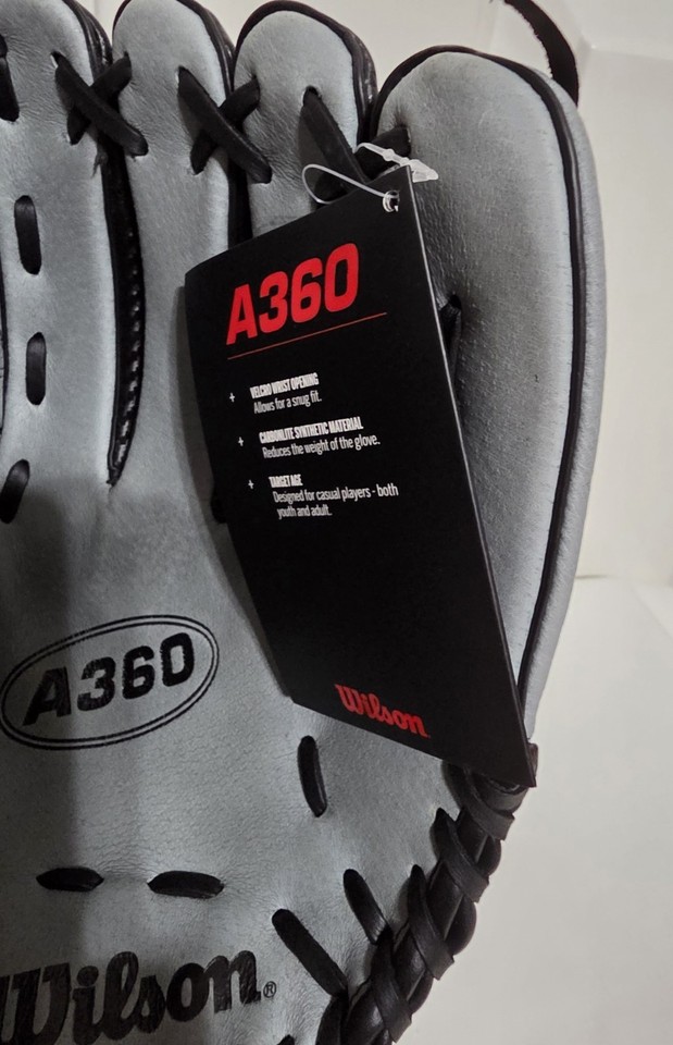 NEW Wilson A360 12.5” Carbonlite Glove Grey Black Right Hand Throw ...