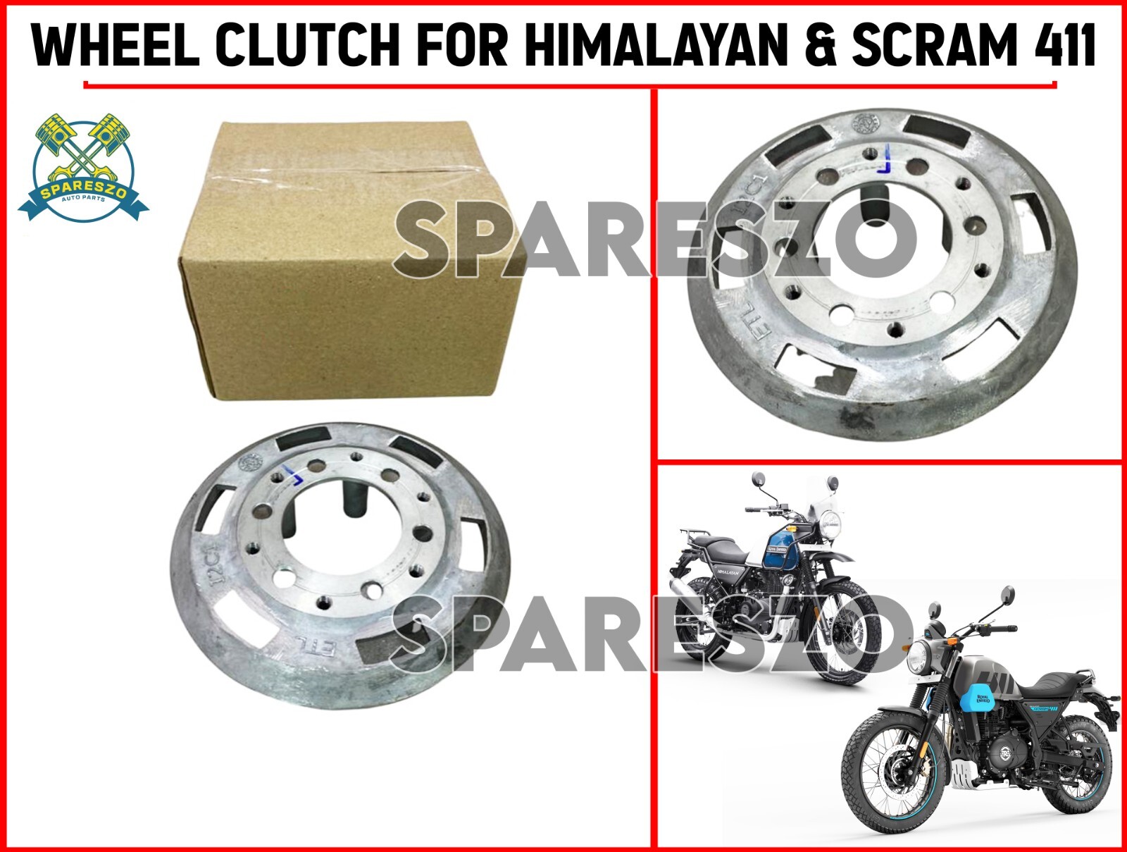 WHEEL CLUTCH & Color Silver Fit For Royal Enfield Himalayan & Scram 411 ...