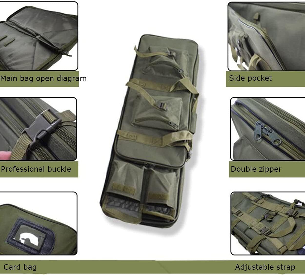 Rifle Gun Case Tactical Bag 46in XL Airsoft Backpack Padded Army Bag 1 ...