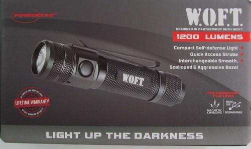 NEW POWERTAC WOFT TACTICAL EDC RECHARGEABLE LED FLASHLIGHT W.O.F.T ...