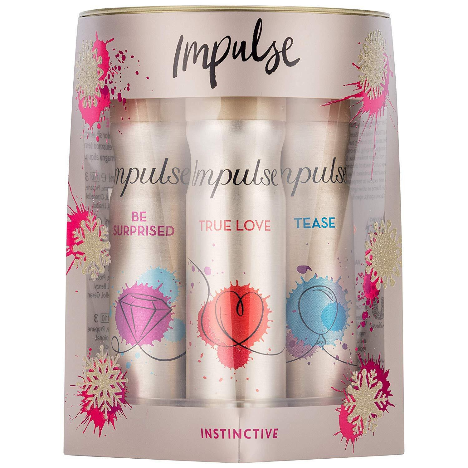 Impulse Body Fragrance Gift Set Instinctive 4-Piece 75ml | eBay