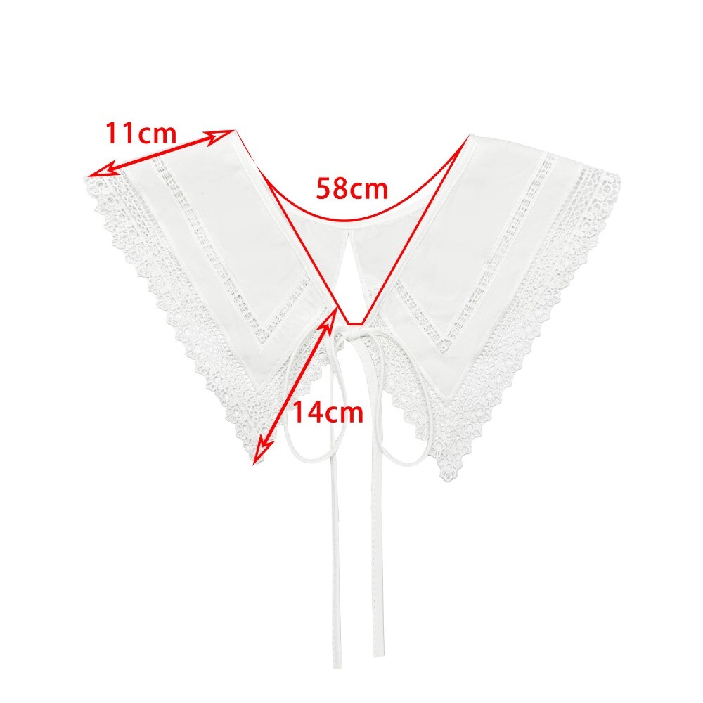Organza Embroidery Women's Lace Collar Fake Collar Detachable Shirt ...