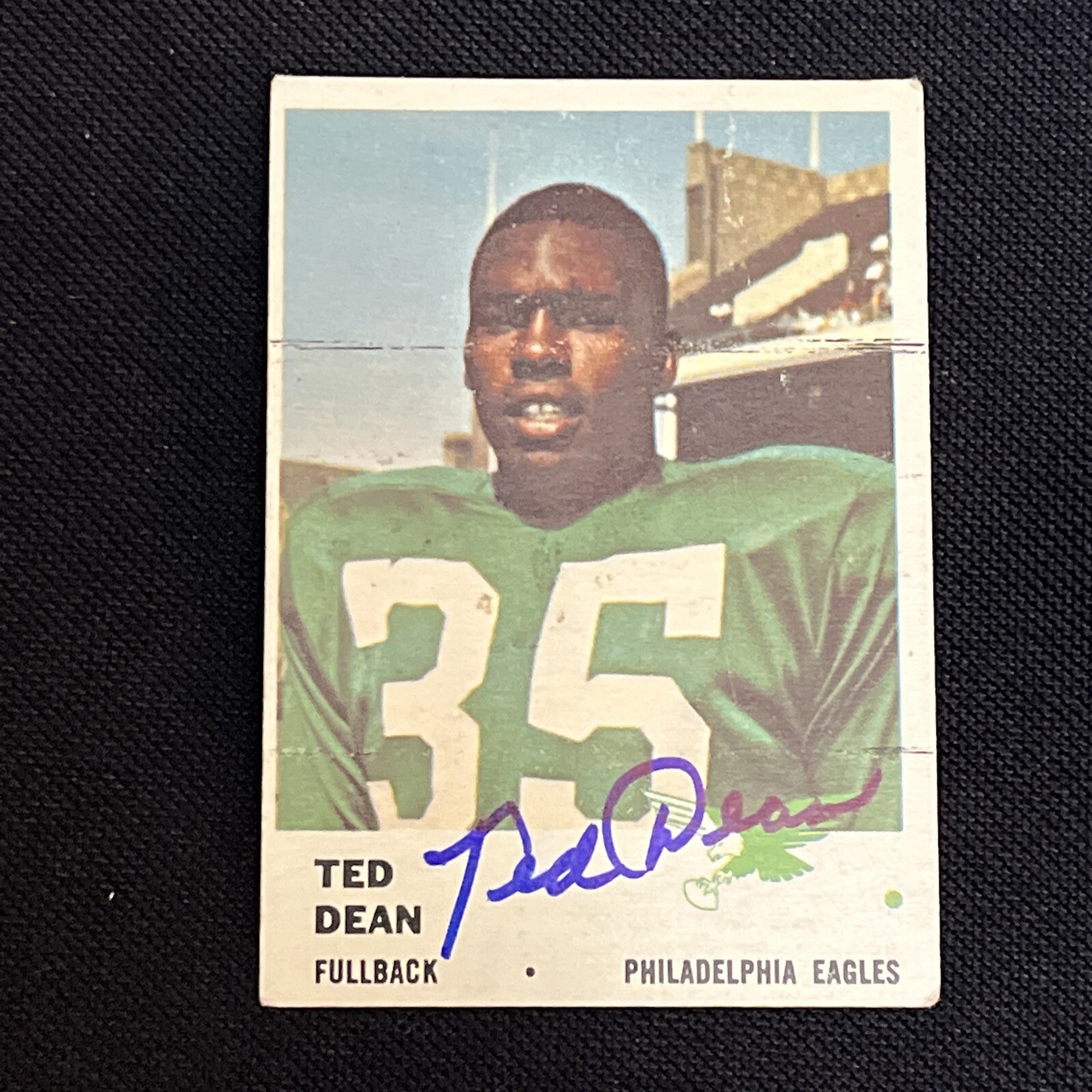 TED DEAN 1961 FLEER ROOKIE SIGNED AUTOGRAPHED CARD #50 PHILADELPHIA ...