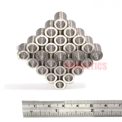 250 Neodymium N52 Ring Magnets 9.5mm dia x 1mm + 6.35mm hole strong neo ...