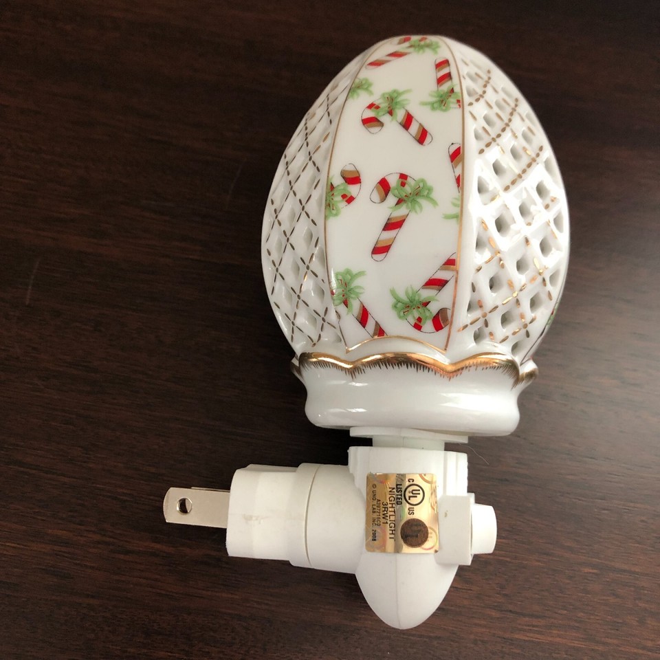 Sorelle Fine Porcelain Christmas Night Light Candy Canes | eBay