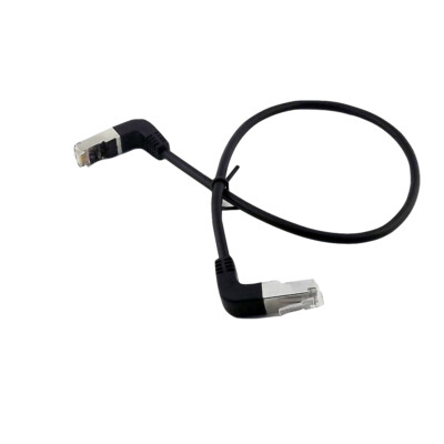 Ethernet LAN Network RJ45 Male Plug to Male UP 90°Angled Extension ...