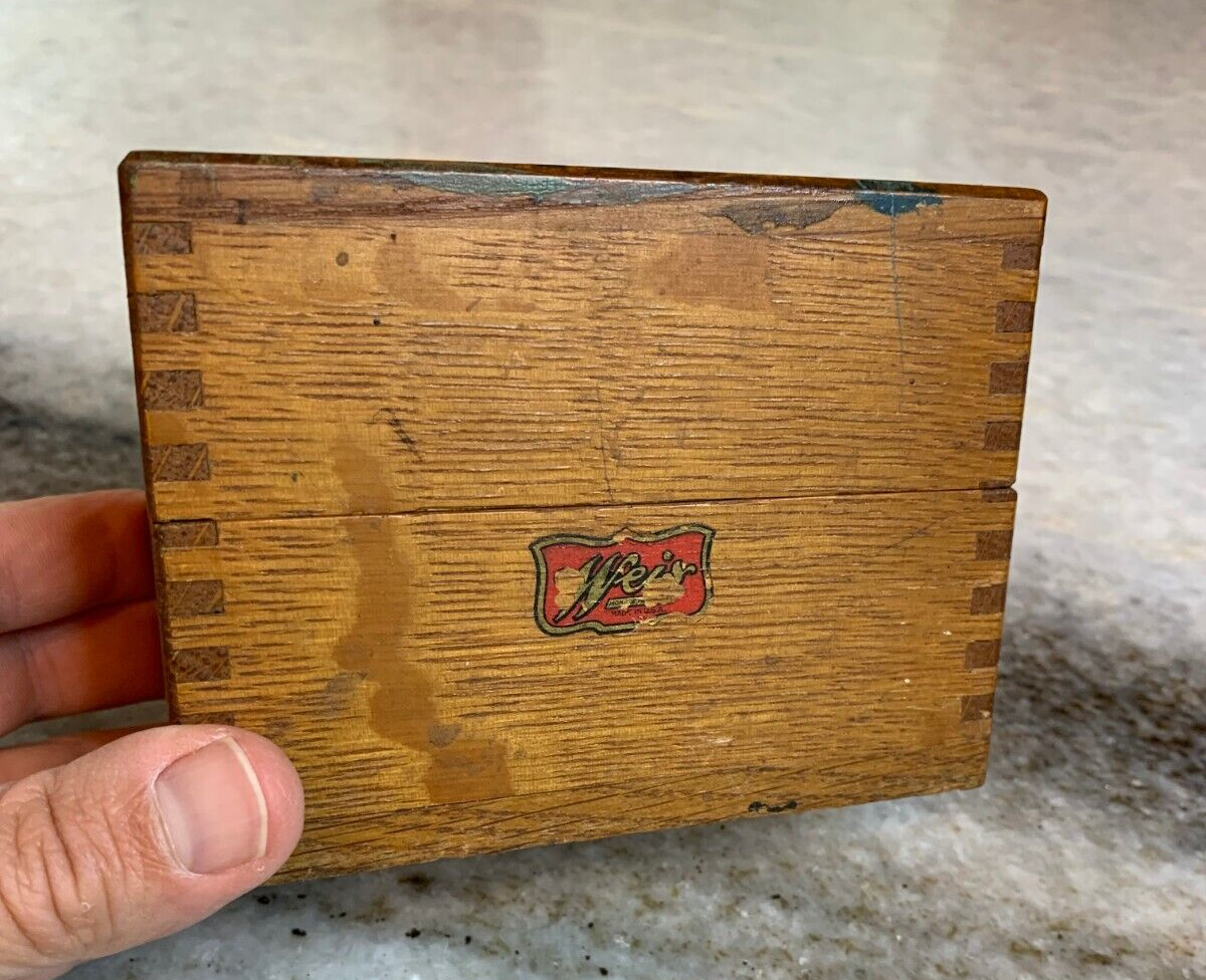 Antique Jointed Oak Storage Keepsake Curiosity Trinket Box WEIR Tool ...