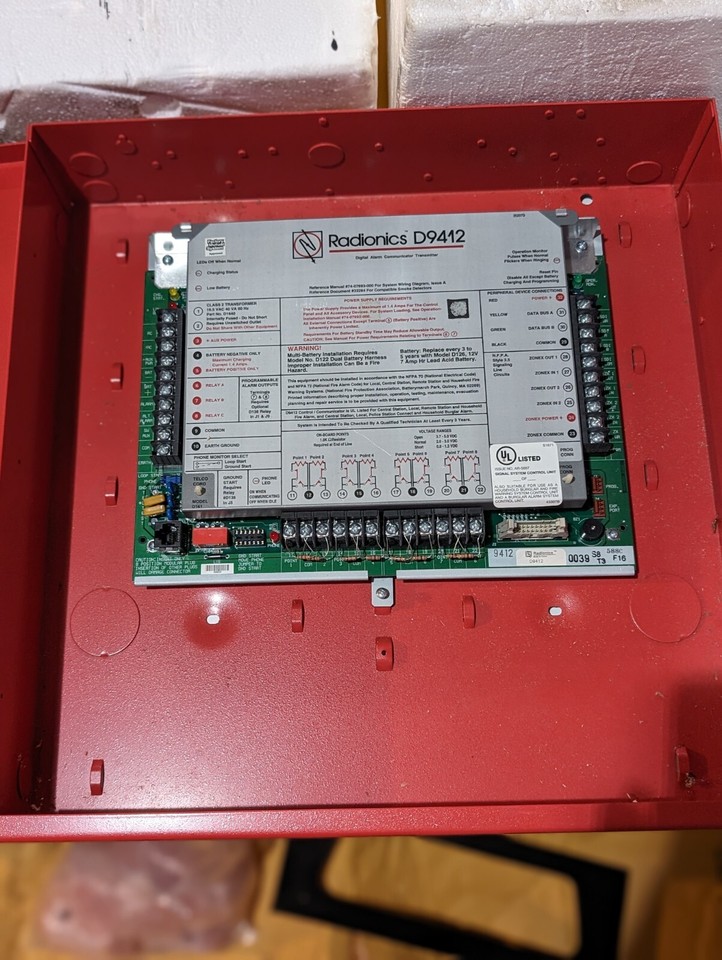 Radionics D9412 Digital Communicator Fire Alarm Control Panel. | eBay