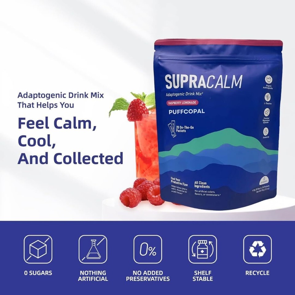 1/2/3x Supercalm Powdered Drink Mix Supplements for Relaxation & Focus No Sugar | eBay