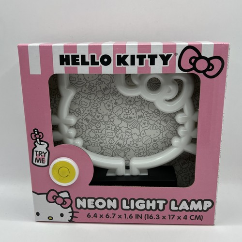 NEW IN BOX! Adorable Sanrio Hello Kitty Silhouette Pink Neon Light Lamp ...