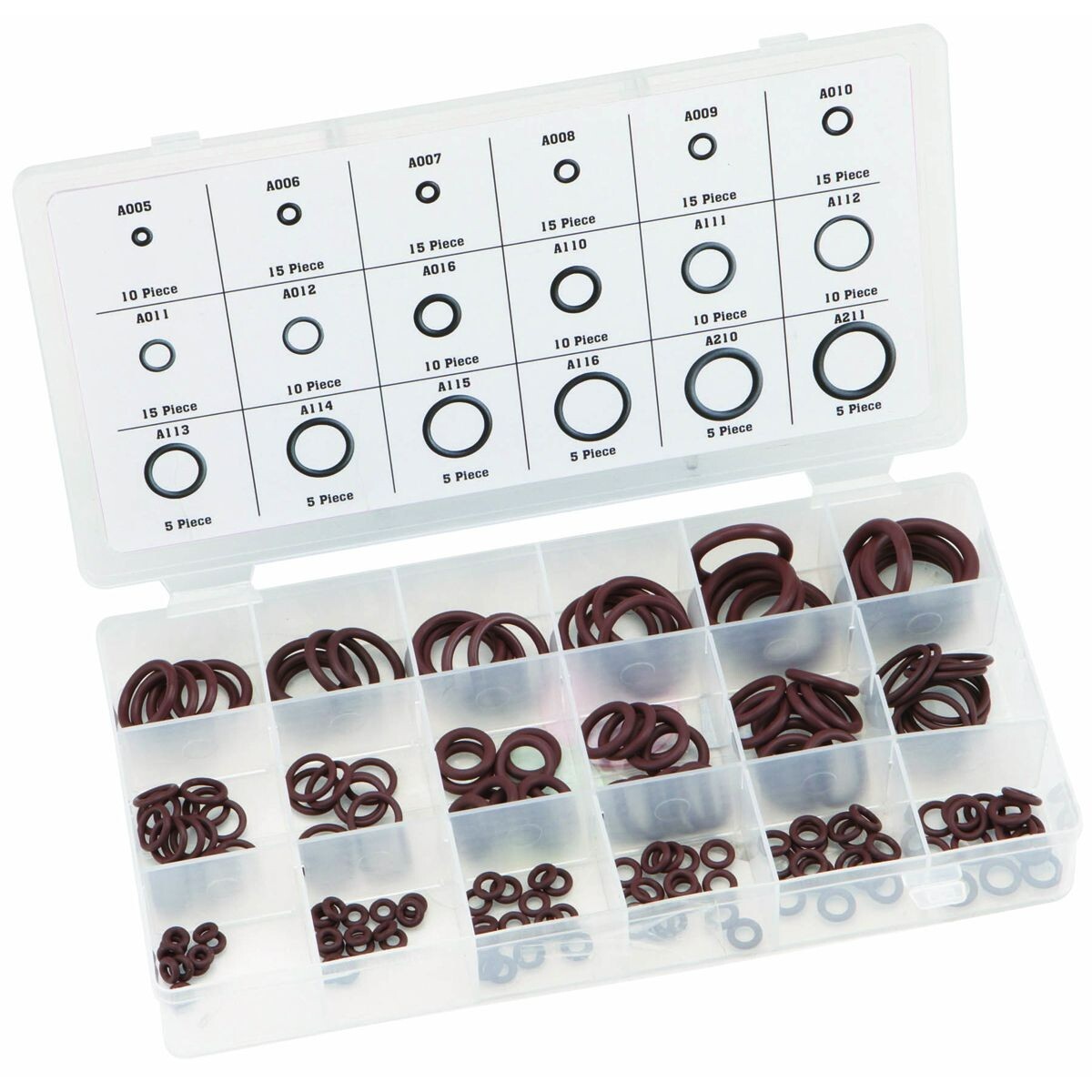 180 Piece Viton O-Ring Kit Excellent Protection High Heat Applications ...