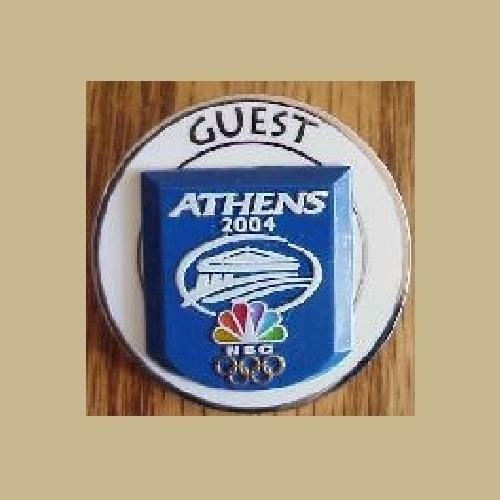 ATHENS OLYMPICS PIN NBC GUEST MEDIA NBC PEACOCK 3D PIN ON PIN DESIGN ...