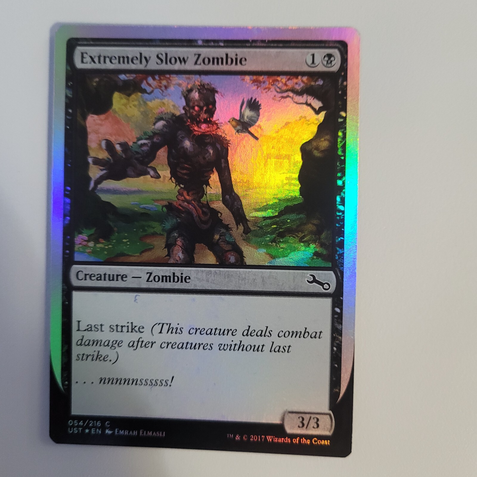 Extremely Slow Zombie (d Spring) FOIL NM Unstable Black Common CARD 054 ...