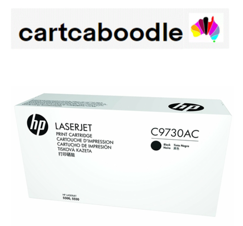 HP C9730AC / C9730A / 645A GENUINE Black Toner - For HP Laserjet 5500 ...