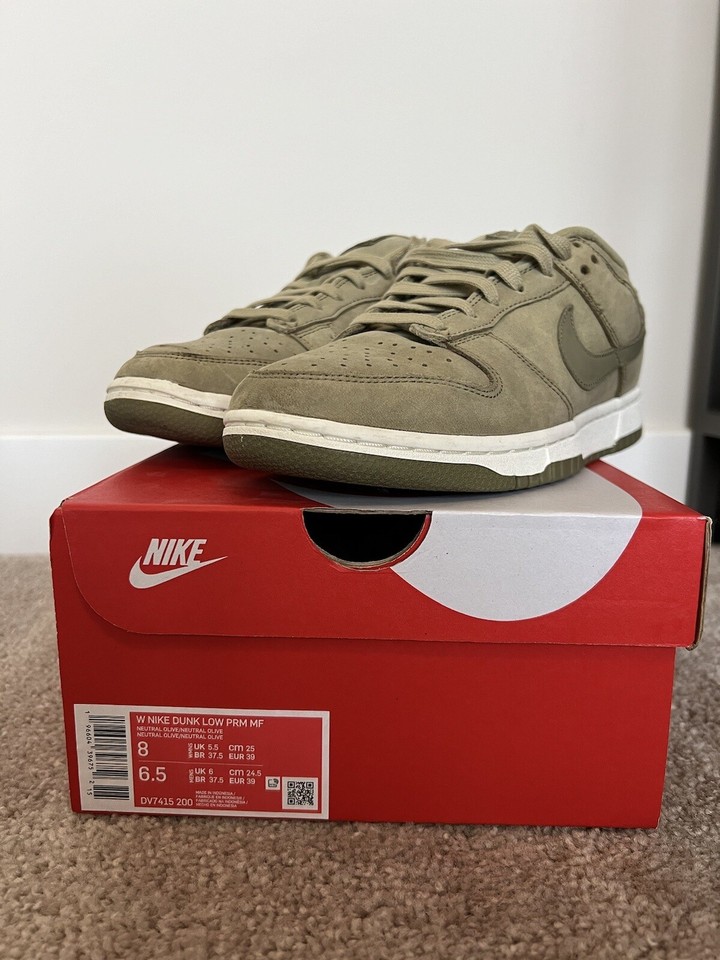 Nike Dunk Low PRM Neutral Olive Green DV7415-200 Women's Size 8 Mens 6. ...