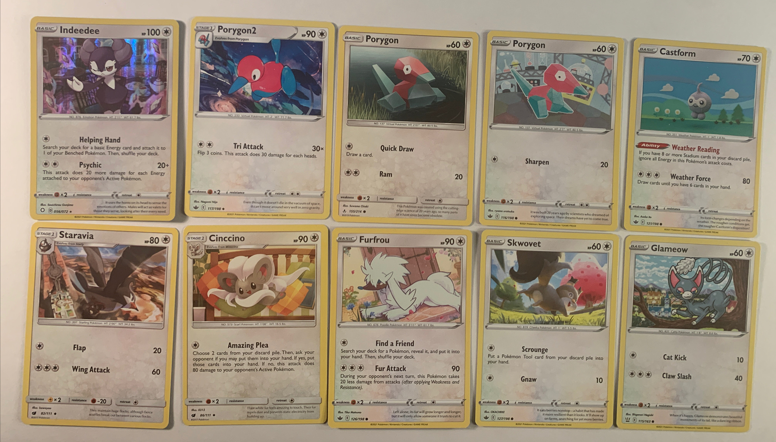 NM - Pokémon TCG COLORLESS Card Lot - 1 Holo Rare, 3 Uncommons, 6 ...