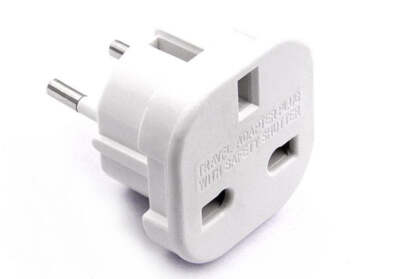 UK to EU Plug Adapter Converts UK 3 Pin to EU Mains 2 Pin Adaptor | eBay