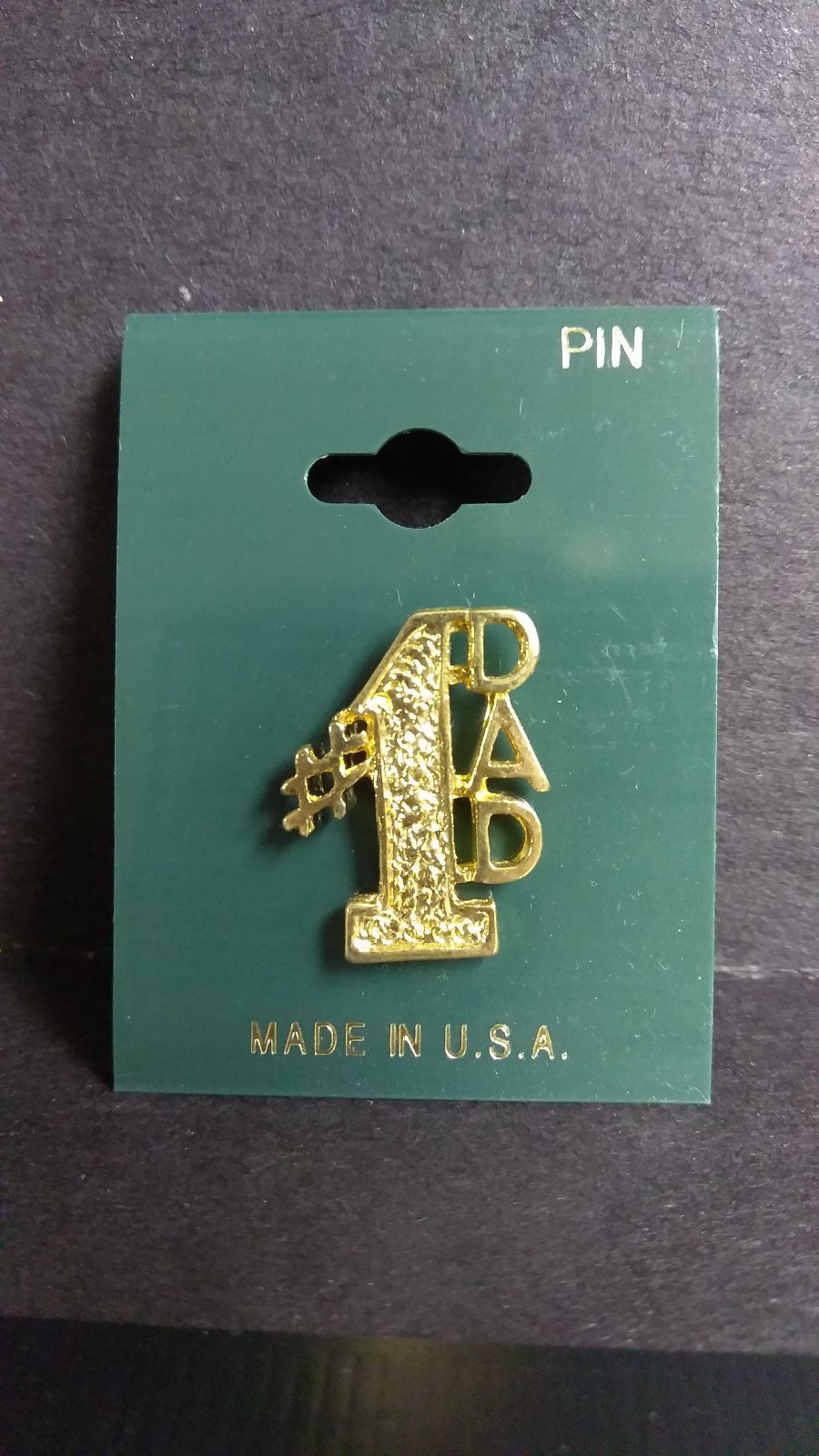 NEW GOLD PLATED #1 DAD PIN | eBay