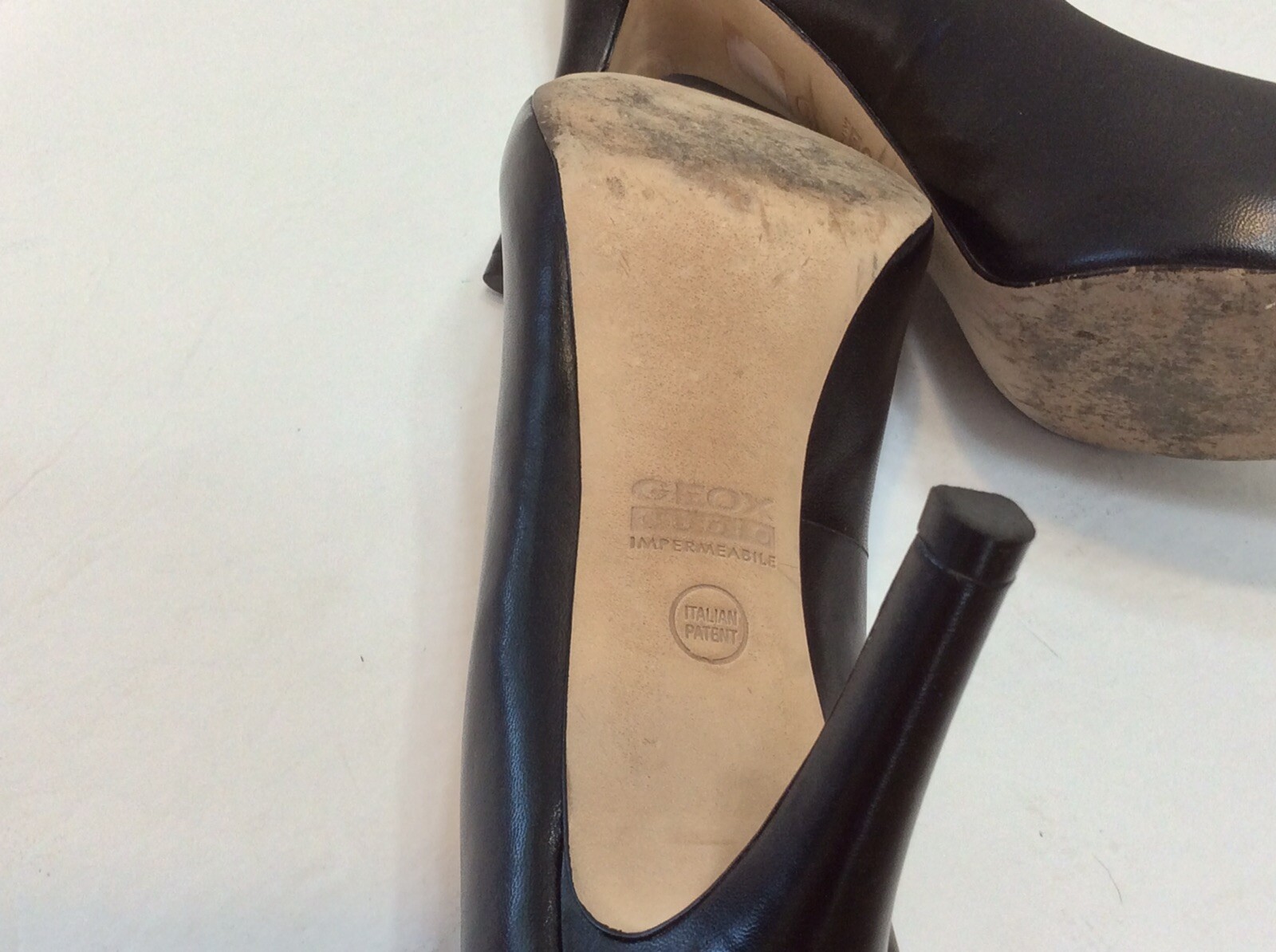 GEOX RESPIRA Italian Patent Classic Leather Black Hi… - Gem